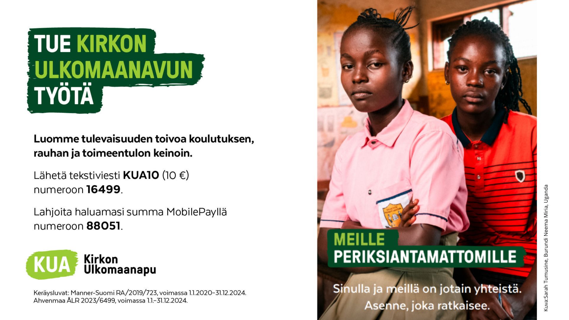 KUA:n kolehtipyhät - Kirkon Ulkomaanapu