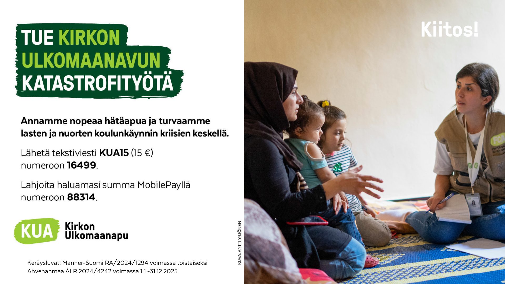 2.3.2025, laskiainen, Katastrofirahasto - Kirkon Ulkomaanapu